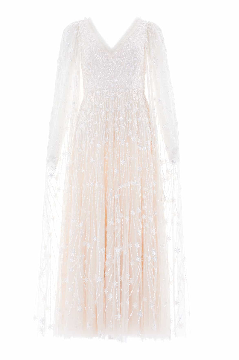 Comet Ankle Gown – Cream | Needle & Thread