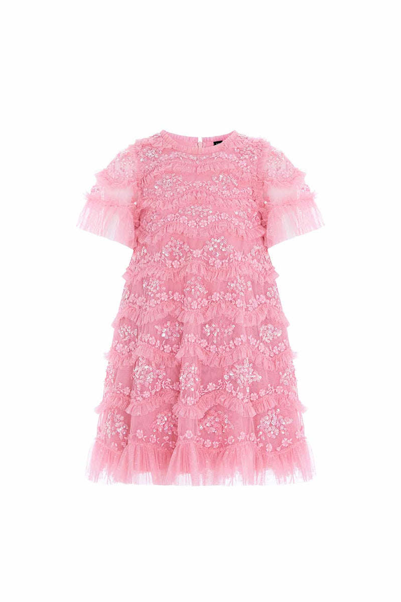 Daisy Wave Kids Dress – Pink | Needle & Thread