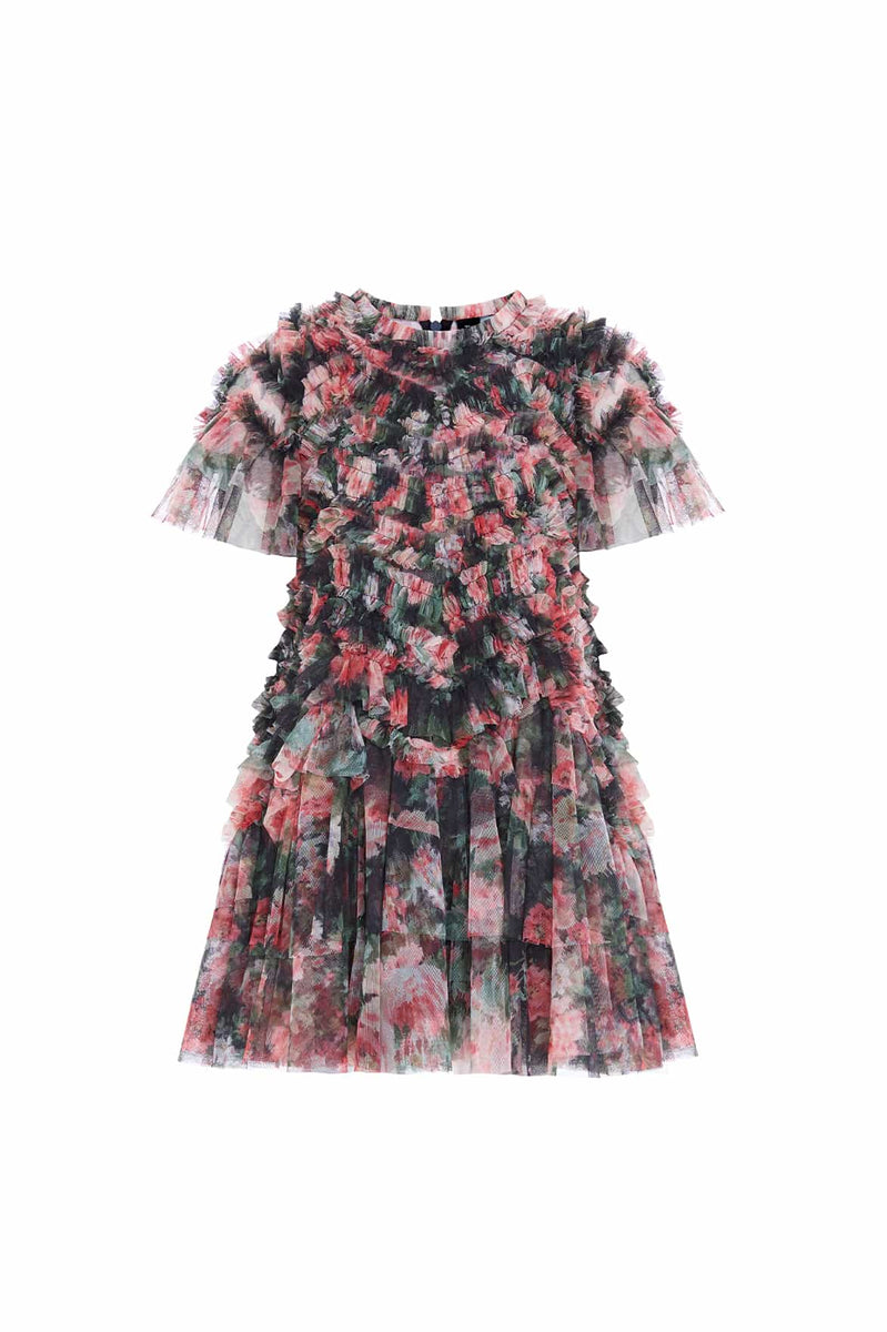 Midnight Dance Marilla Ruffle Kids Dress – Black | Needle & Thread