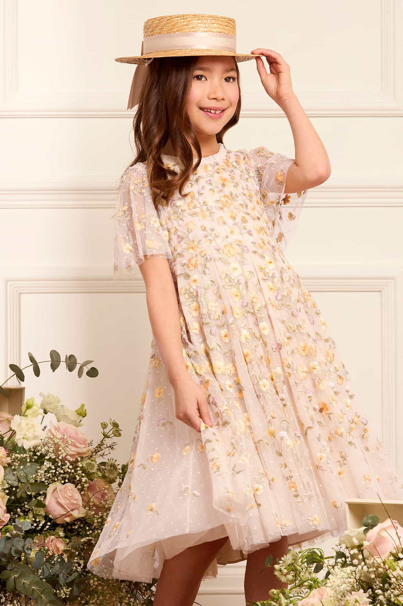 Posy Pirouette Kids Prom Dress – Champagne | Needle & Thread